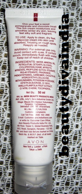 AVON FOOT WORKS POMEGRANATE CHOCOLATE MOISTURIZING FOOT CREAM- REVIEW ...