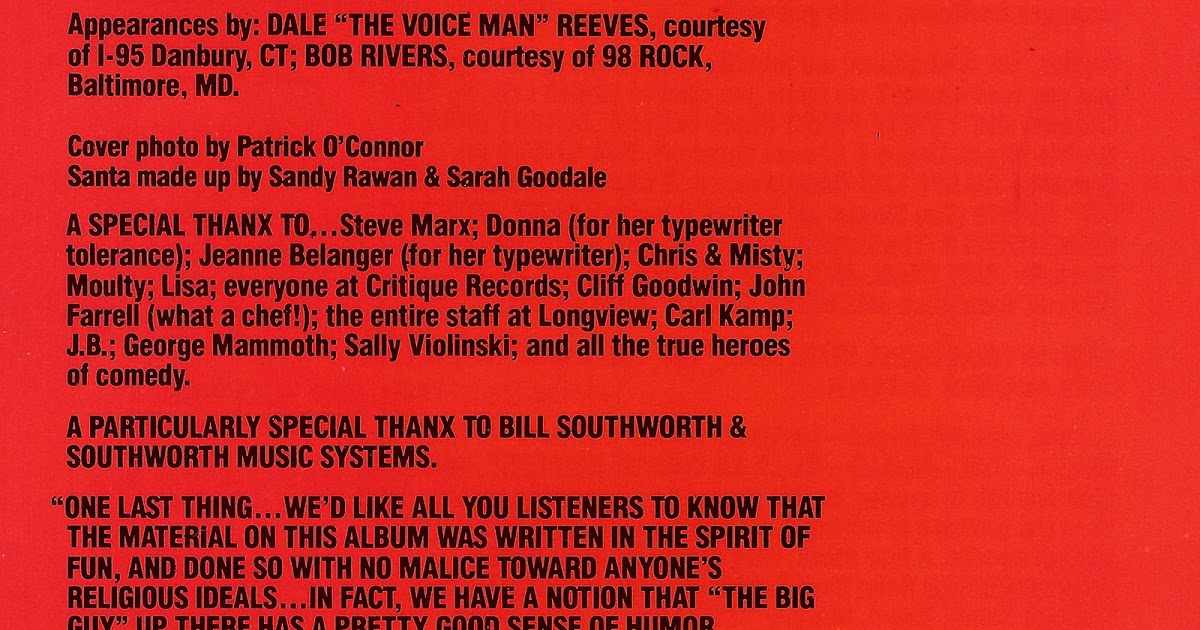 Vintage Stand-up Comedy: Bob Rivers - Twisted Christmas 1987