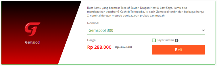 √ Beli Voucher Gemscool Murah dan Mudah di Tokopedia Aja - Nanda Hero