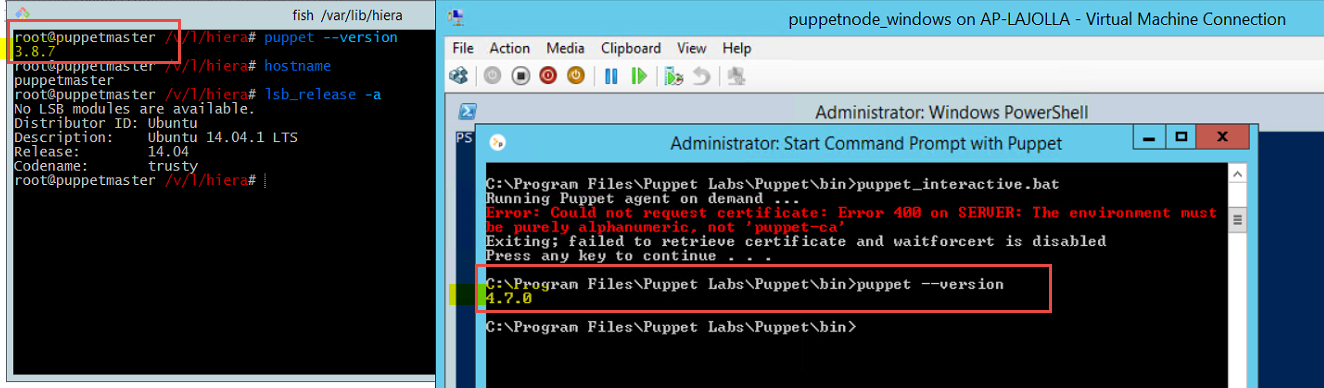 Gotcha with Puppet Windows client
