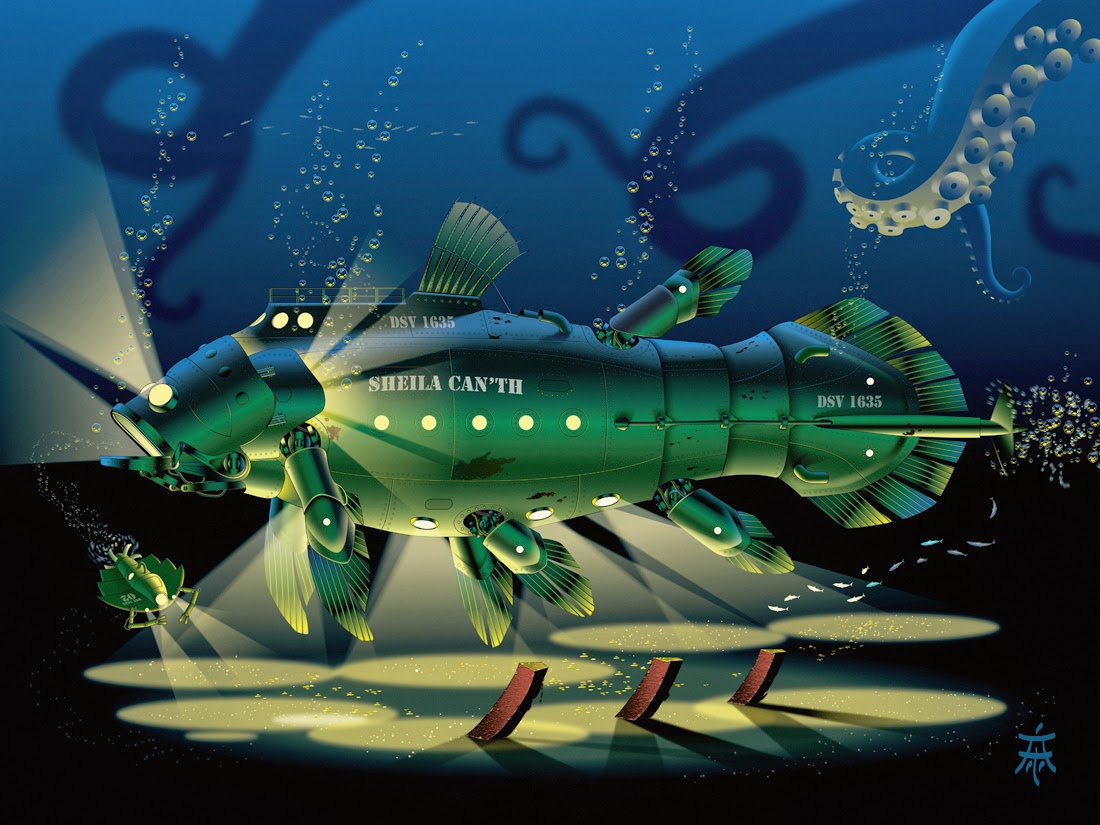 My Vain Doodles: Mechanical Coelacanth