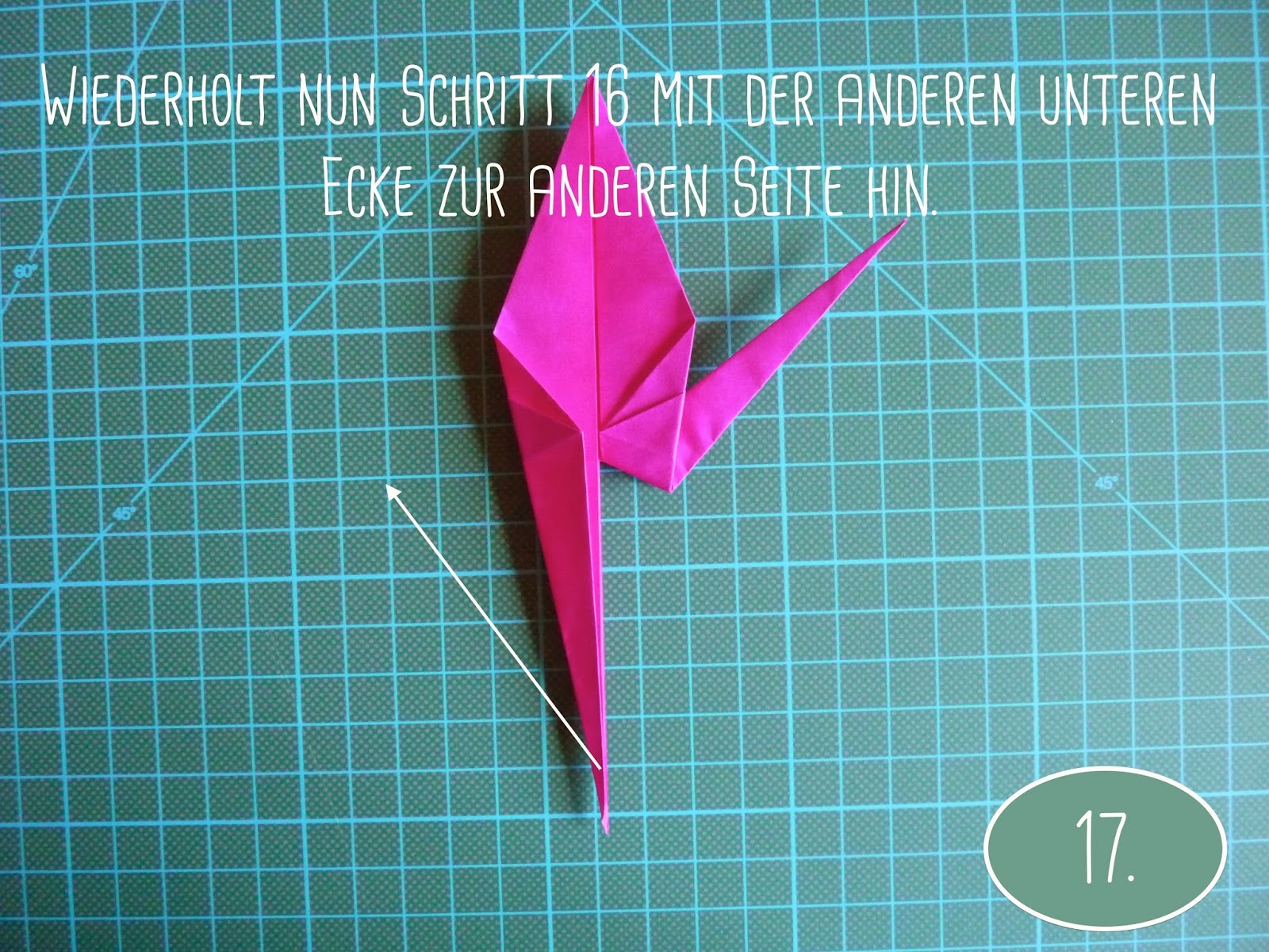 Kreativerpott Origami Kranich Anleitung