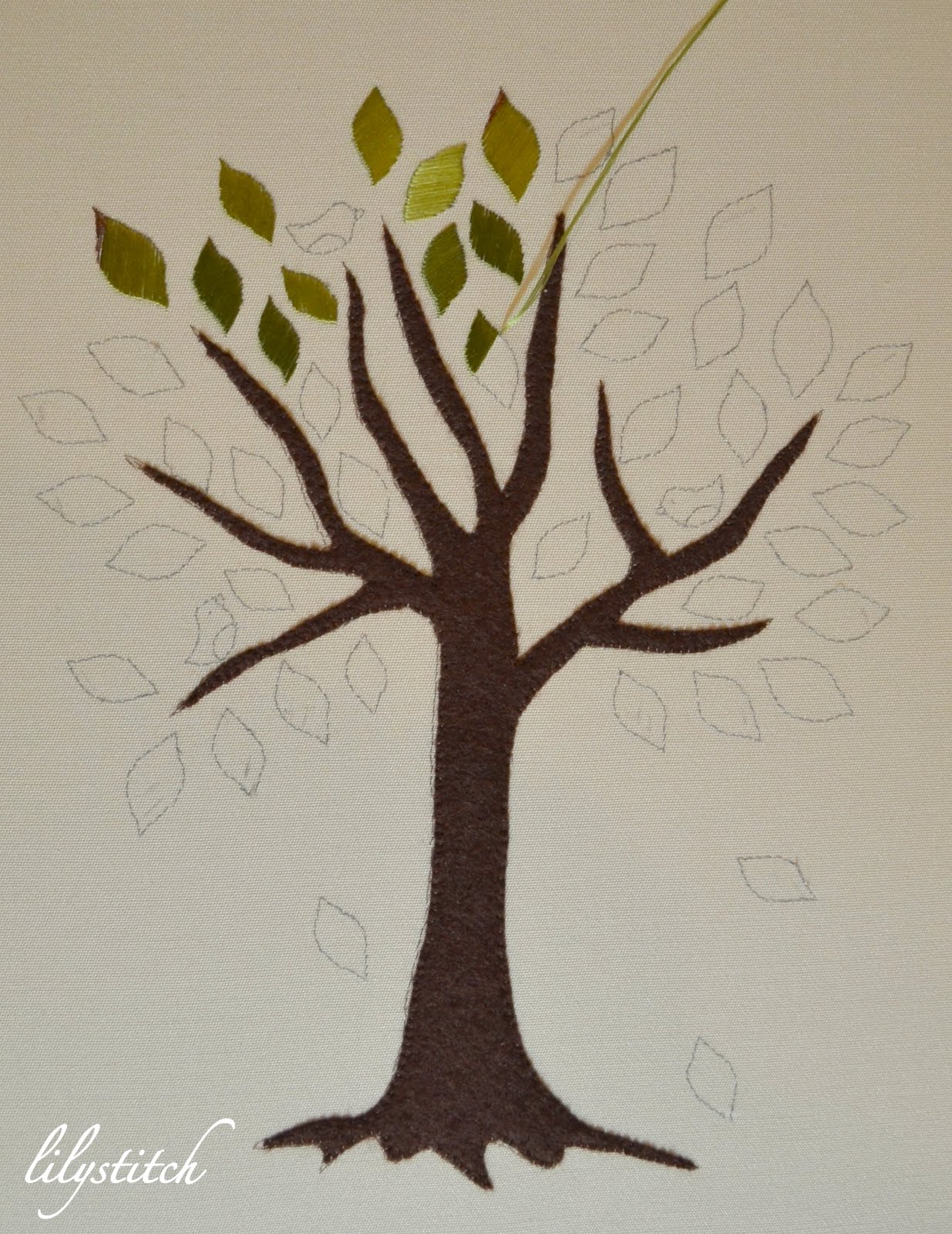 LilyStitch: Tree of Hope: Beginning on Trunk & Branches