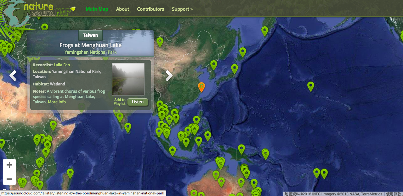 Nature Sound Map 全球 400 個地點大自然「聲景」變抒壓歌單