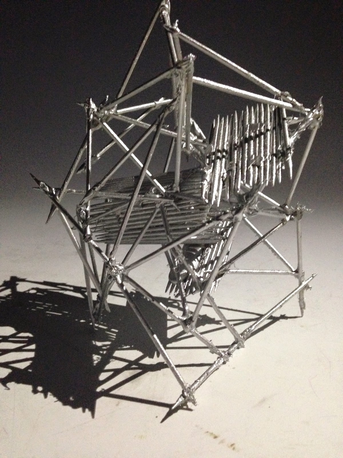 Adventures of Creativity.: Student Work: Newspaper Structures + Toothpicks