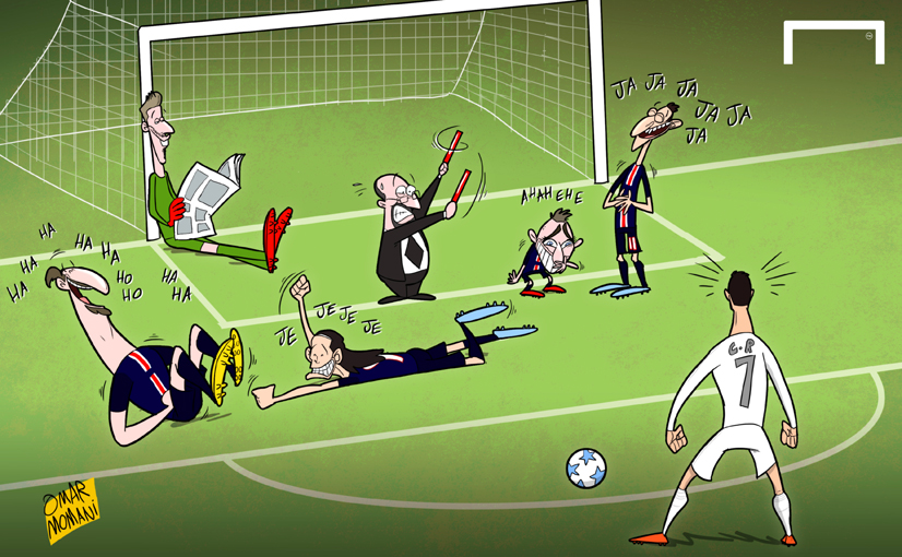 Omar Momani cartoons: Cristiano and free-kicks