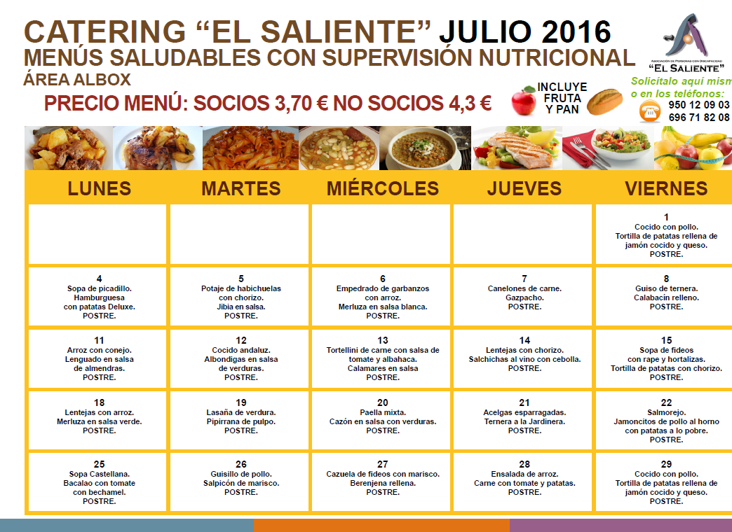 Escuela Infatil La tortuga feliz: MENÚS MES DE JULIO ESCUELA INFANTIL Y ...