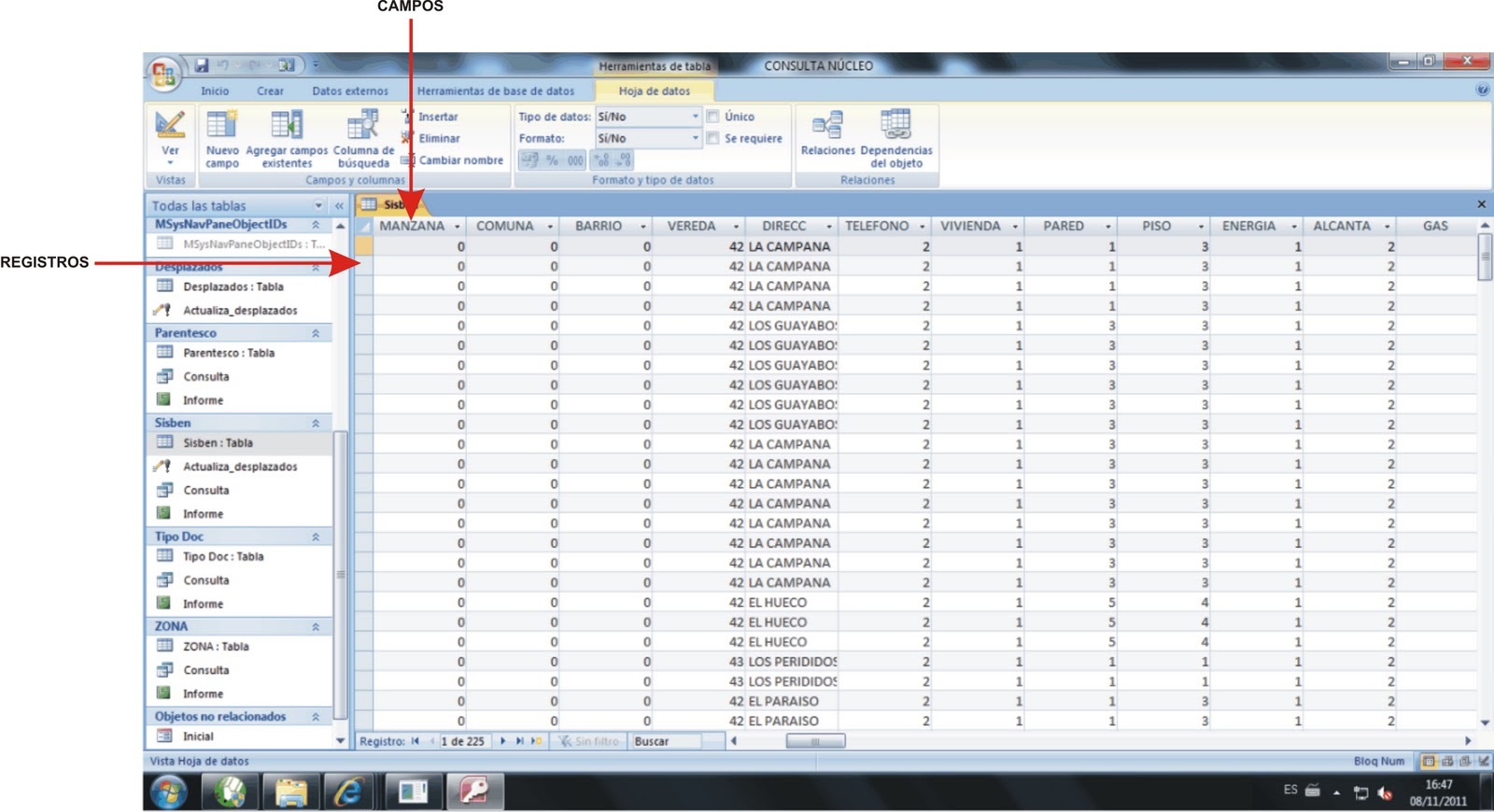 ¡gestiòn de bases de datos!: CONOCIENDO ACCESS