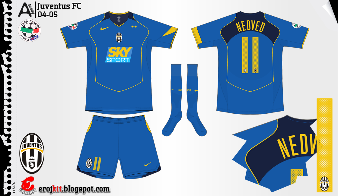 Kit Design, by eroj: 2004-05 Juventus (Home, Away e Third)