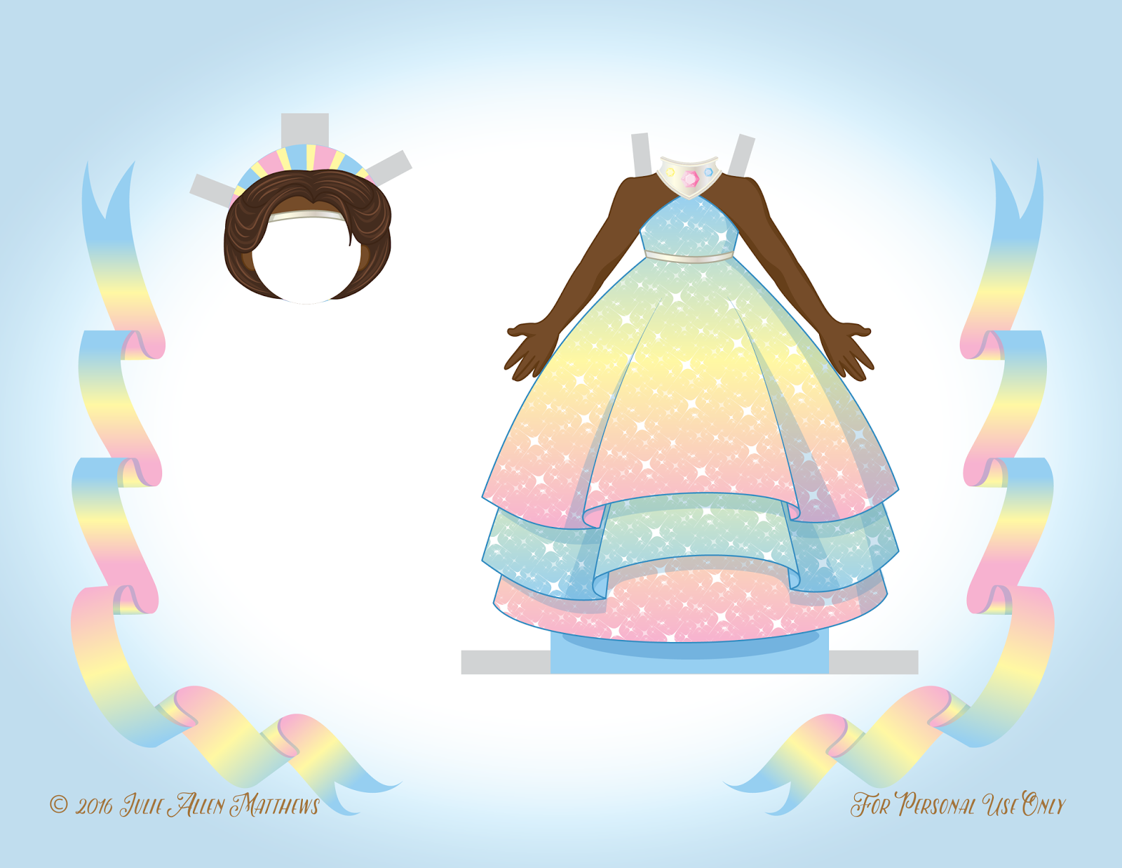 Paper Doll School: December Angel Paper Doll - Day 17