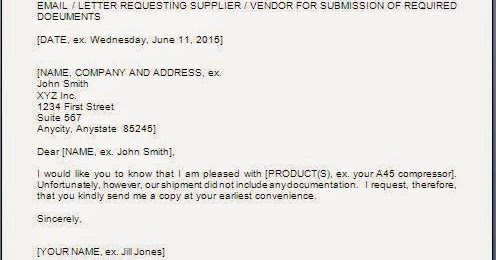 Request Letter For Document