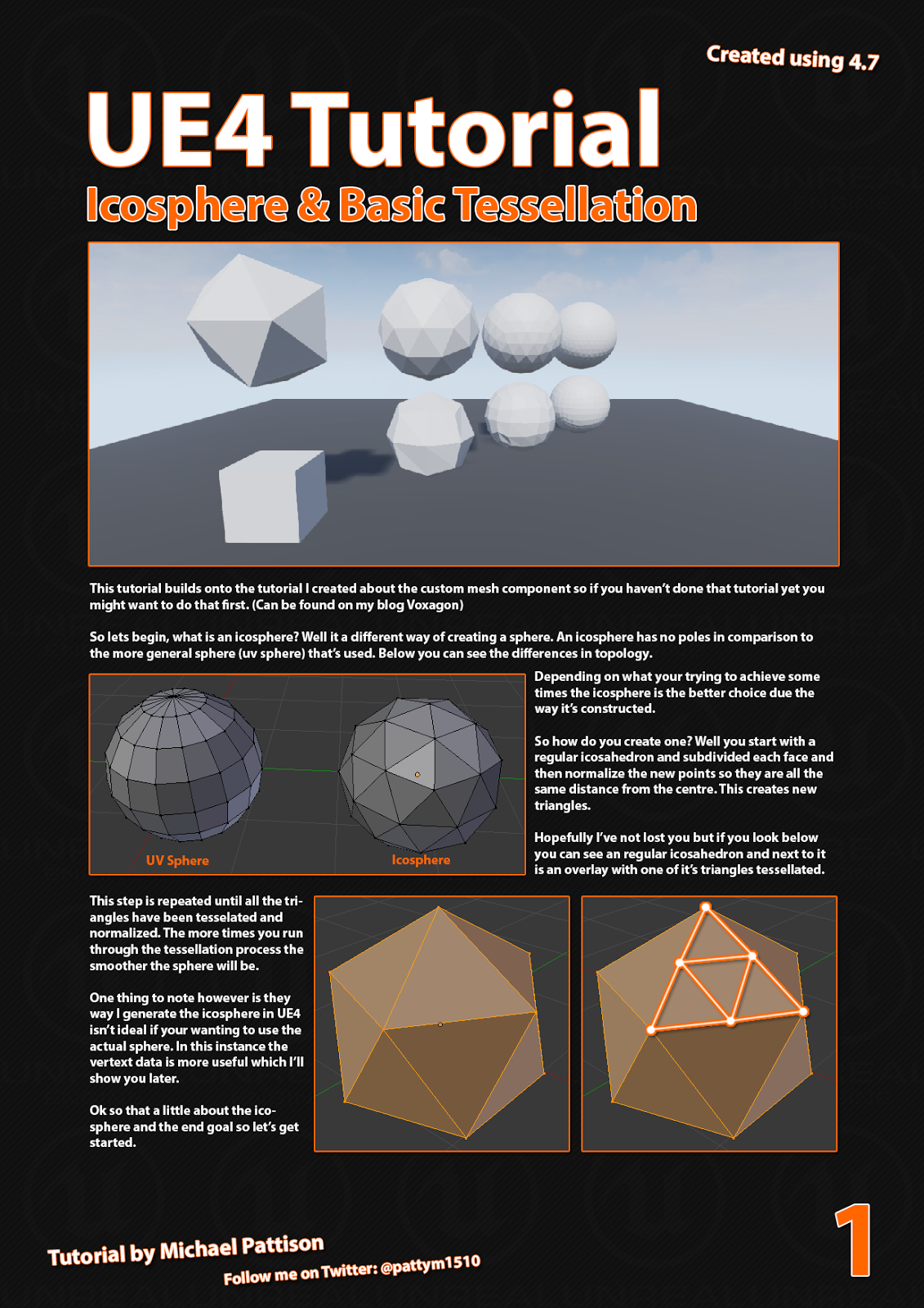 UE4 Tutorial - Icosphere and Basic Tessellation