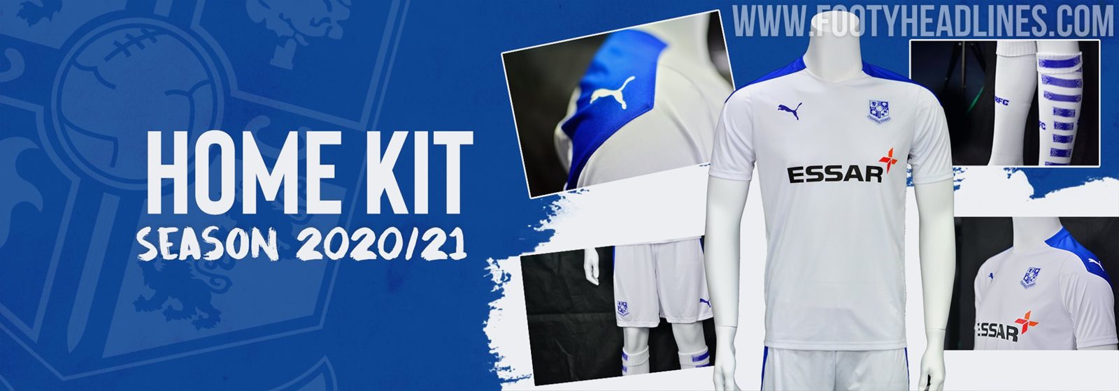 Tranmere Rovers 20-21 Home Kit Released - Footy Headlines