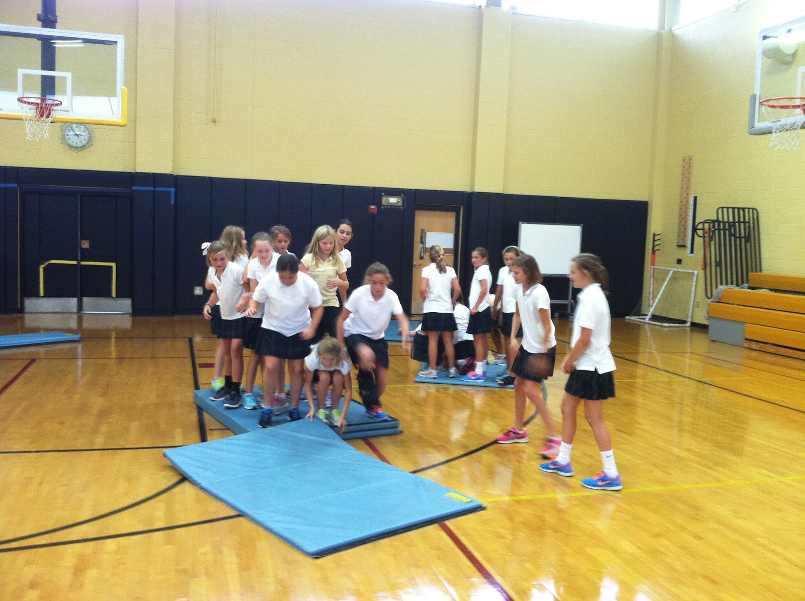 Calvert Middle School P.E.: Team Building in the Gym