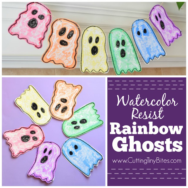 Watercolor Resist Rainbow Ghost Garland | What Can We Do With Paper And ...