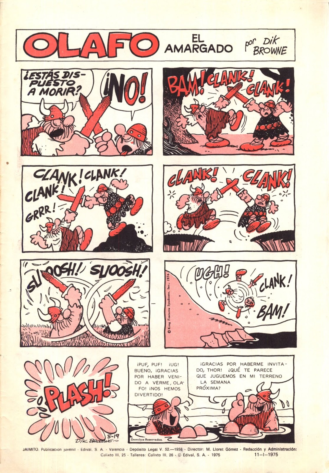 Aquellos inolvidables tebeos...: Olafo el Amargado en Jaimito - Dik ...