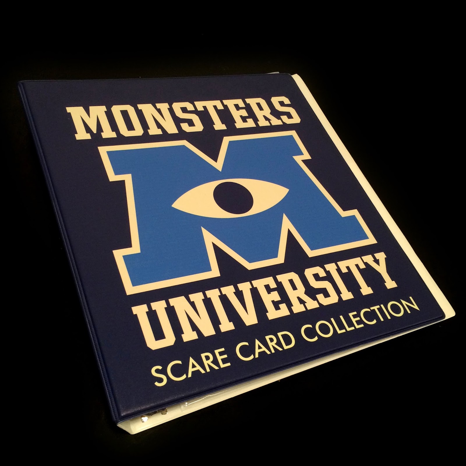 Dan the Pixar Fan: Monsters University: Scare Card Collection Binder