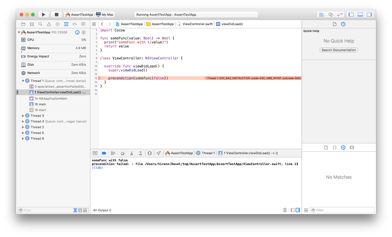 Swift - Assertion과 컴파일 최적화 - Seorenn SIGSEGV