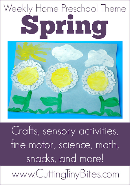 Spring Theme- Weekly Home Preschool | What Can We Do With Paper And Glue
