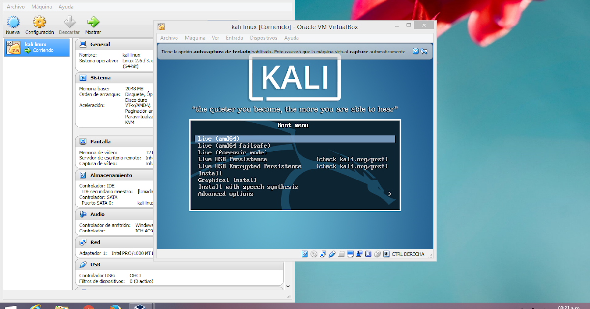 KALINUX: PROCESO INSTALACIÓN