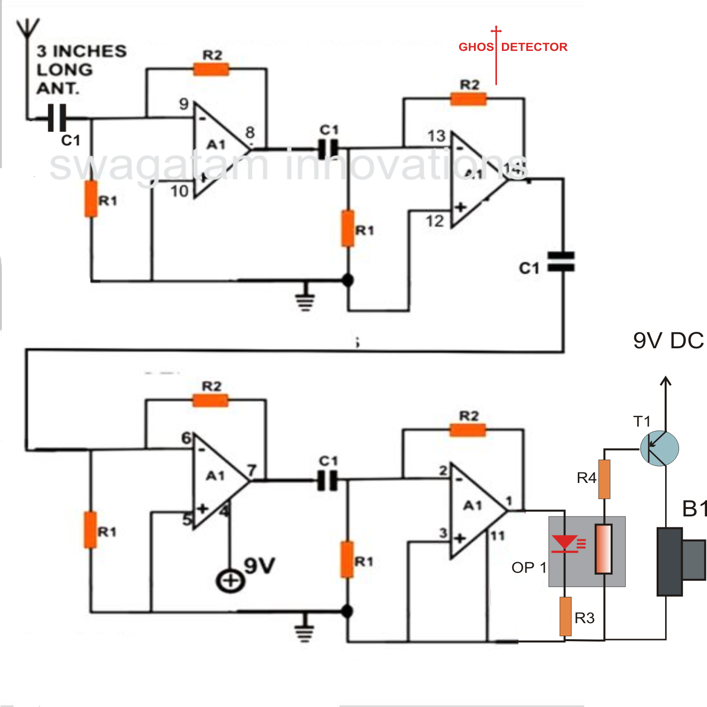 How to Make a Ghost Detector Circuit | Circuit Diagram Centre