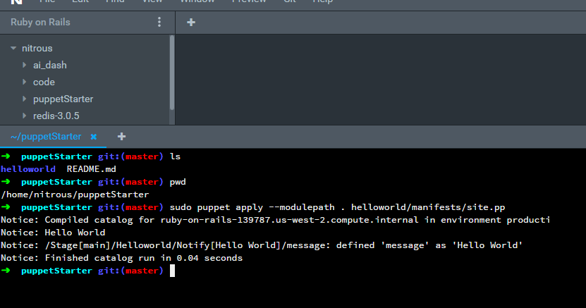 Getting started with Puppet - Part 2 - Hello World