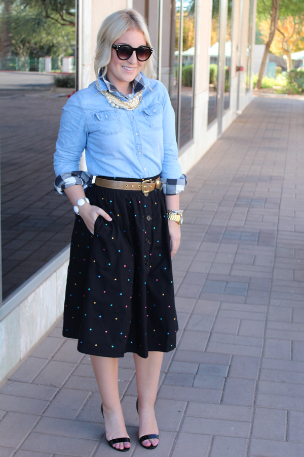 sincerely, truly scrumptious: Outfit Post: Polka Dots & Popped Collars