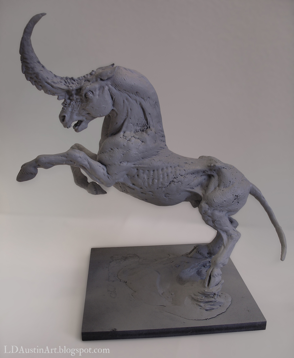The Art of LD Austin: Zombie unicorn will cut you in the face!!