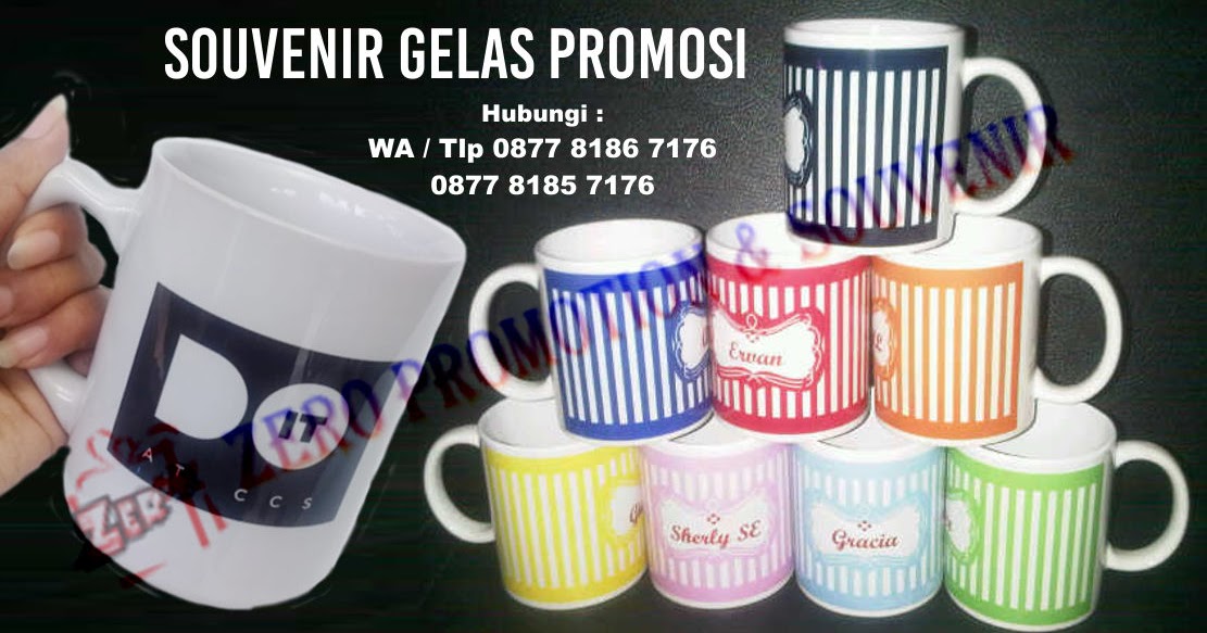 Souvenir Gelas Promosi | Barang Promosi, Mug Promosi, Payung Promosi ...