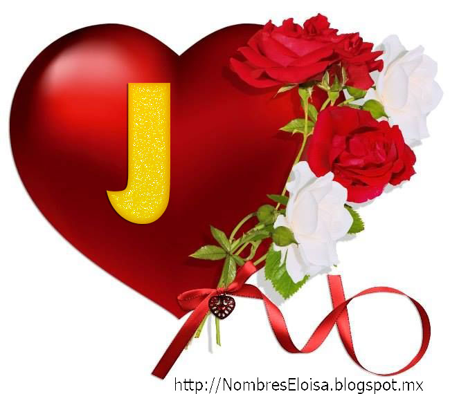 Corazón rojo con ALFABETO