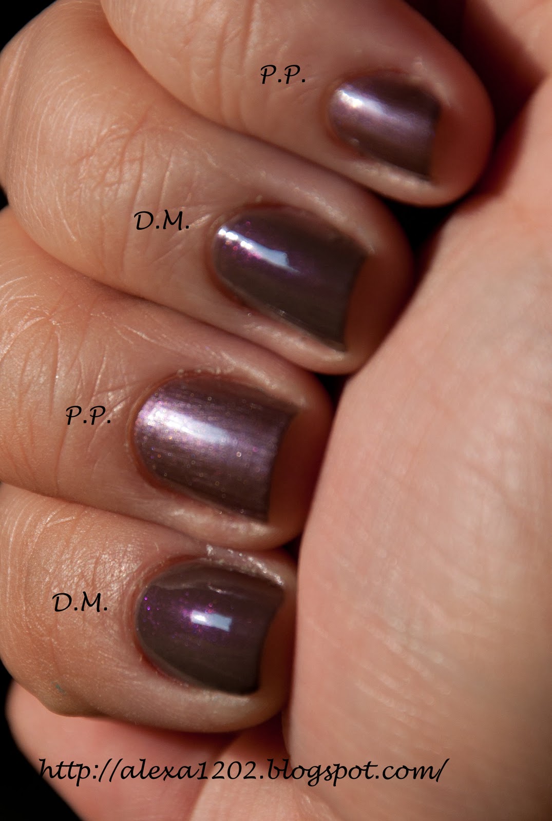 Addicted to Konad: Comparison: Princess Prunella vs. Dusky Mauve