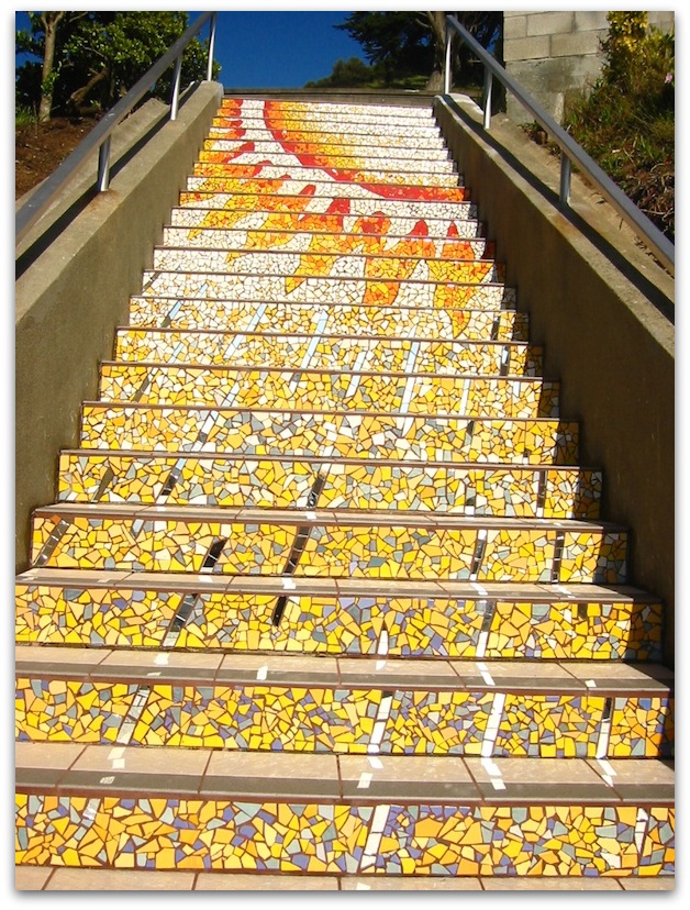 San Francisco's colorful mosaic staircase