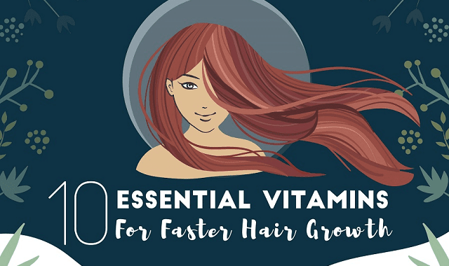 10 Essential Vitamins For Faster Hair Growth #Infographic - Visualistan