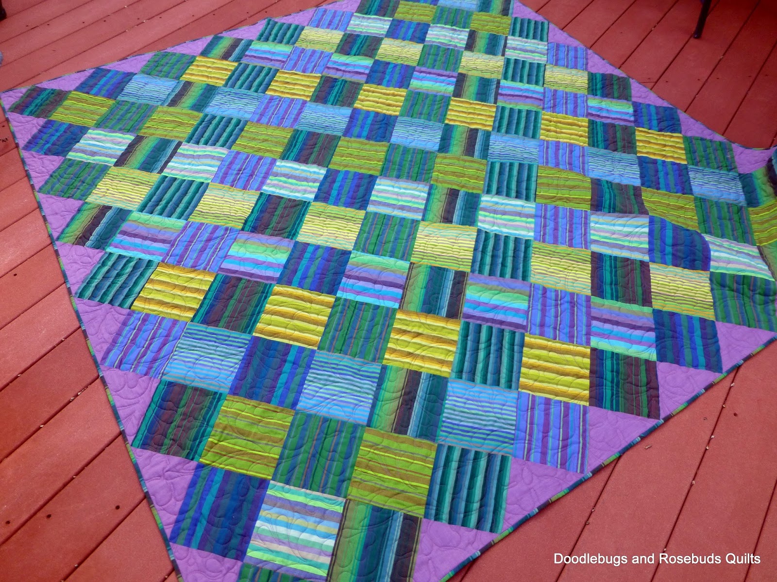 Doodlebugs and Rosebuds Quilts: Even Weave Finish