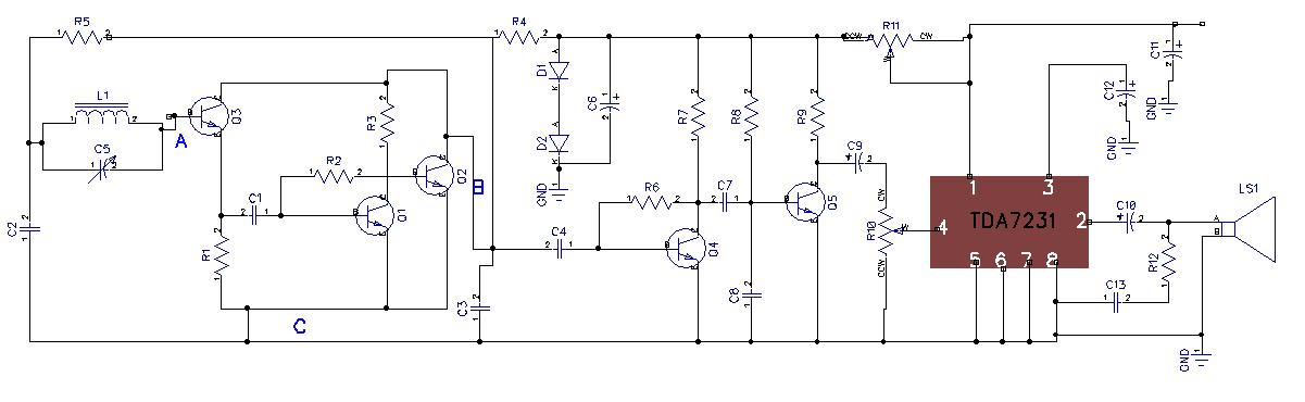 Simple 5 transistor AM receiver circuit: Using equivalent circuit to ...