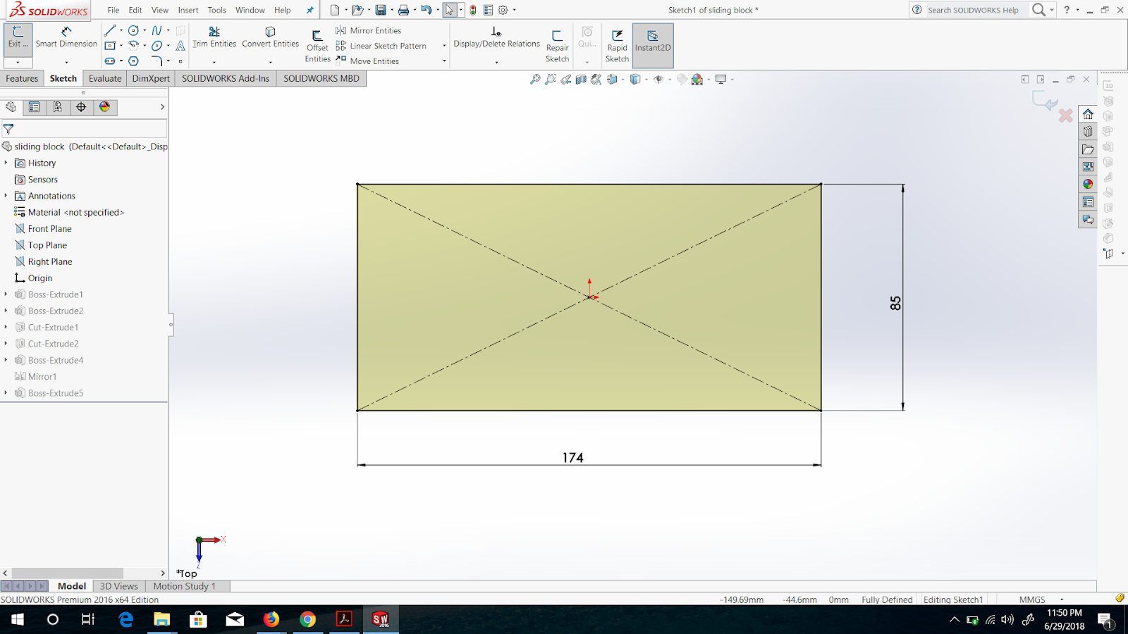 Sliding Block - Solidworks CAD