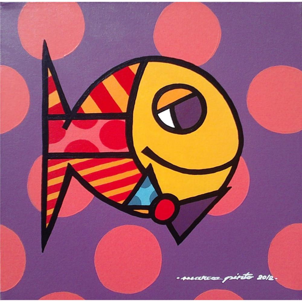 Obra De Romero Britto O Peixe - LIBRAIN