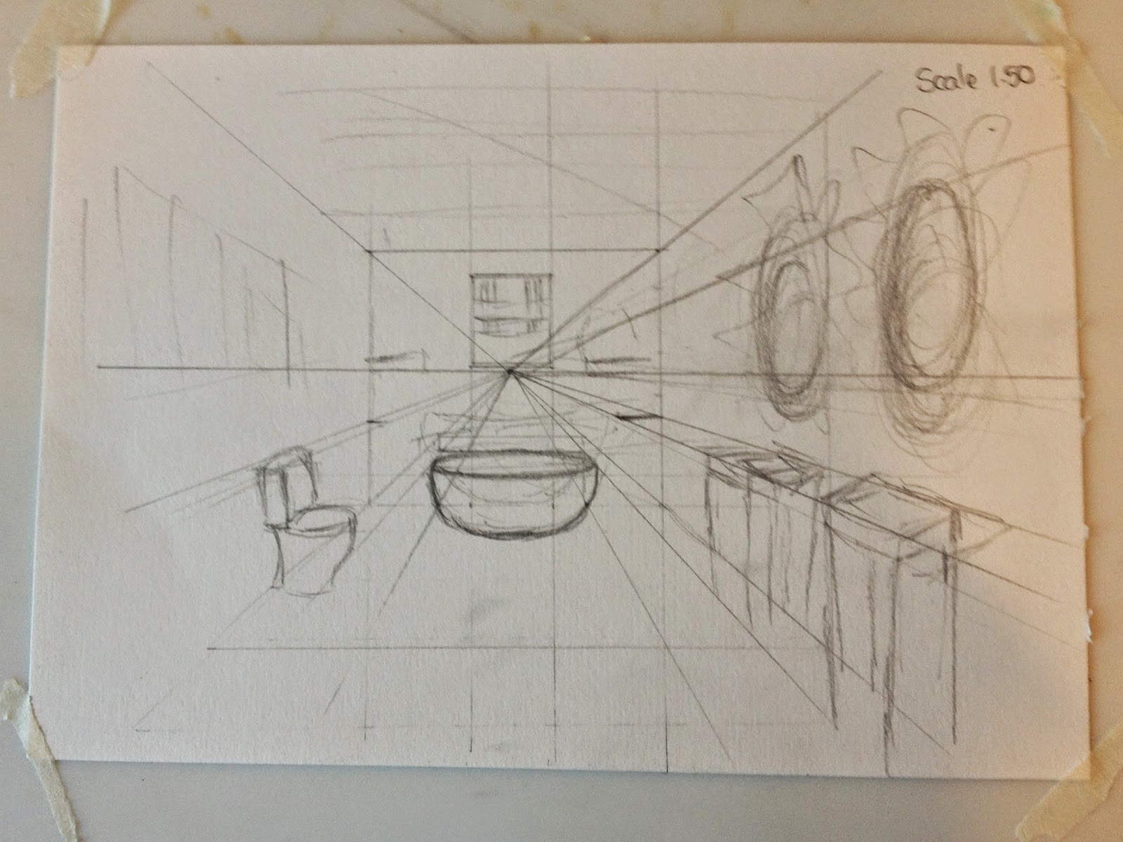 One Point Perspective Drawing - Emily May Designs
