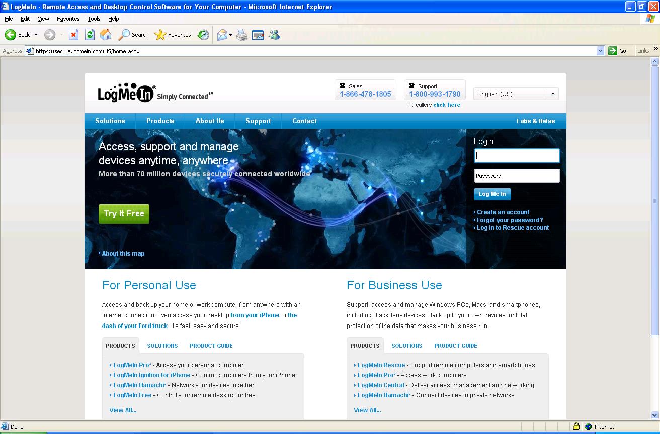 GocashTech: Log me in (para asistencia remota)