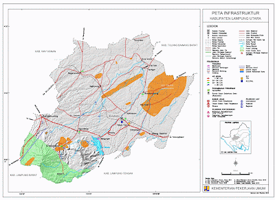 Peta Kabupaten Lampung Utara