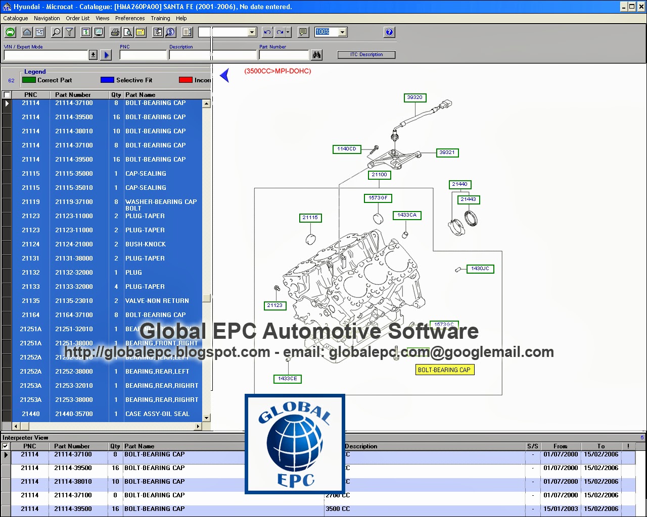GLOBAL EPC AUTOMOTIVE SOFTWARE: HYUNDAI MICROCAT EPC PARTS CATALOGUE 08 ...
