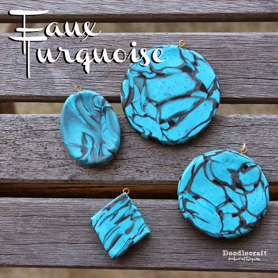Faux Turquoise Pendants!