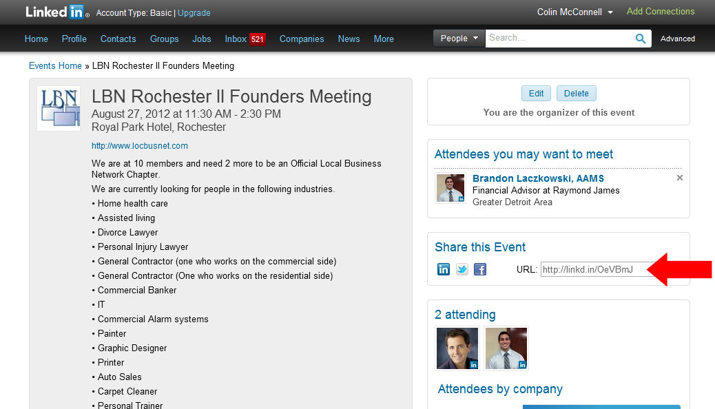 Business Cafe: How to invite people to your event on linkedin
