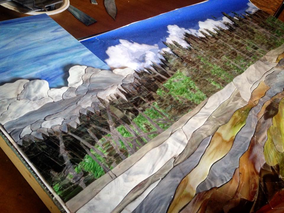 Kasia Polkowska Art: Yellowstone - Chromatic Spring Mosaic