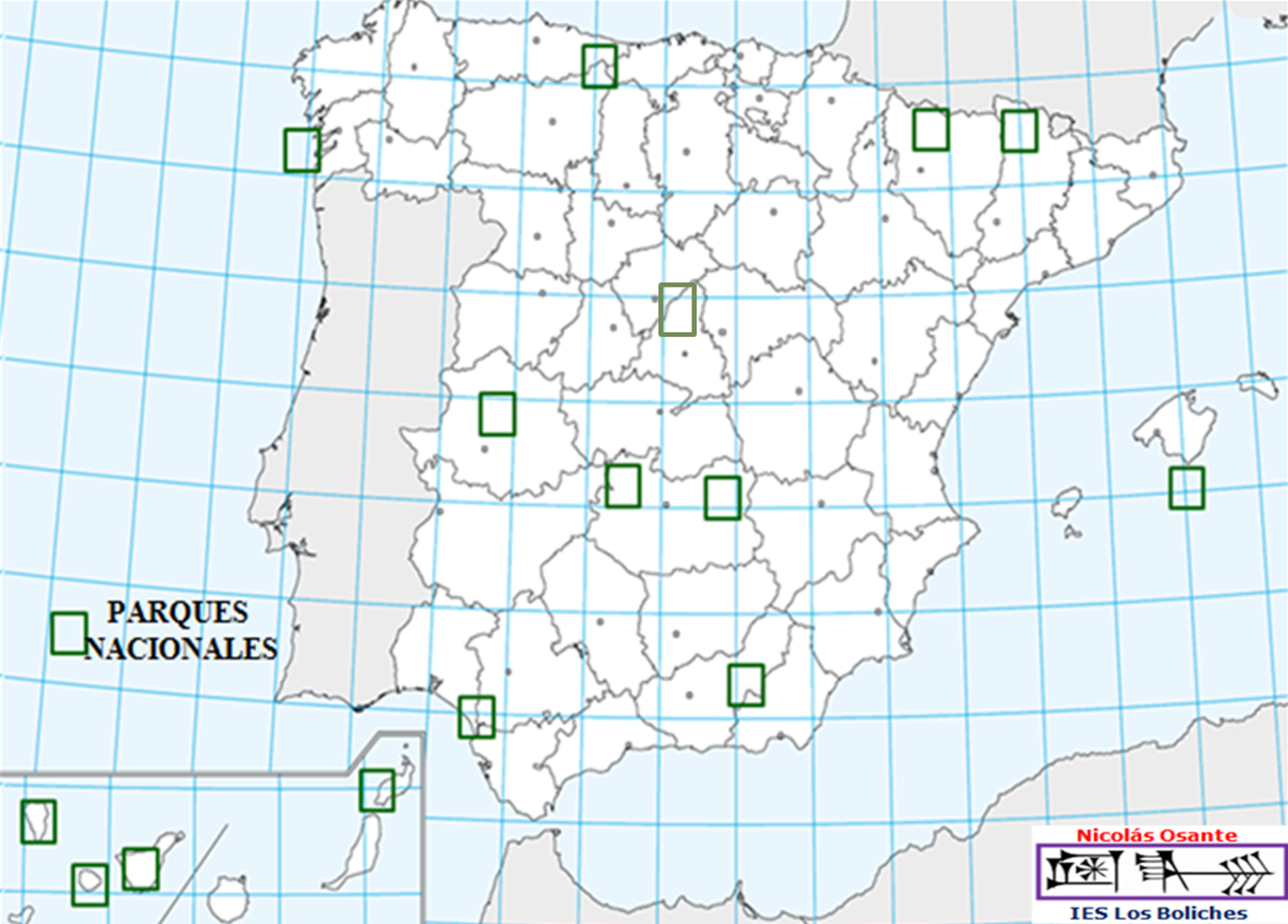 Geo Bolitxeros : MAPAS (4): PARQUES NACIONALES