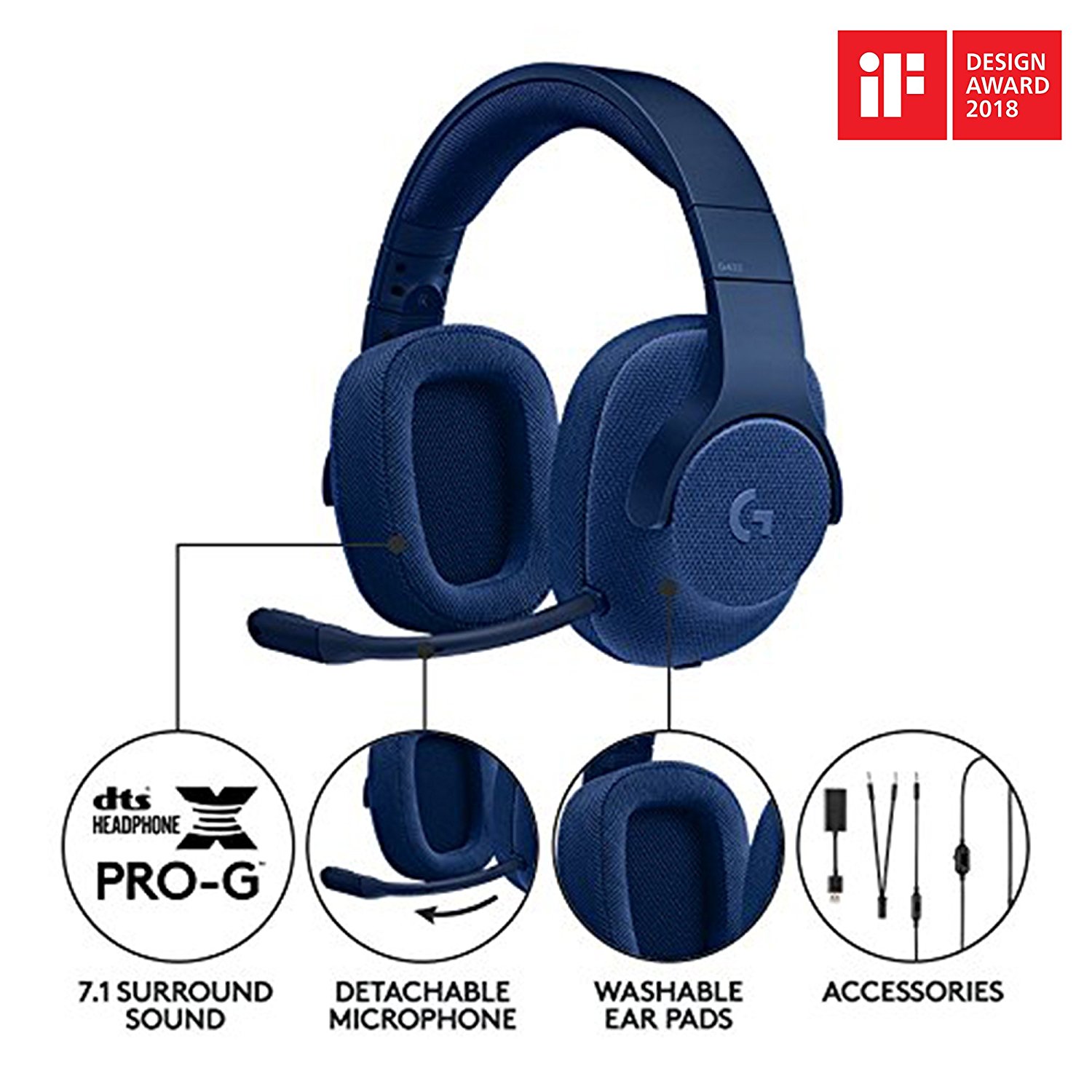 Auriculares con micrófono Logitech G433 - D-auriculares