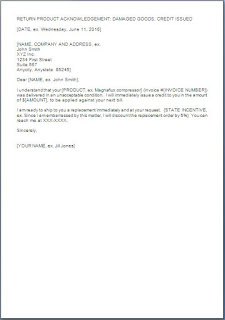 Product Replacement Letter to Customer