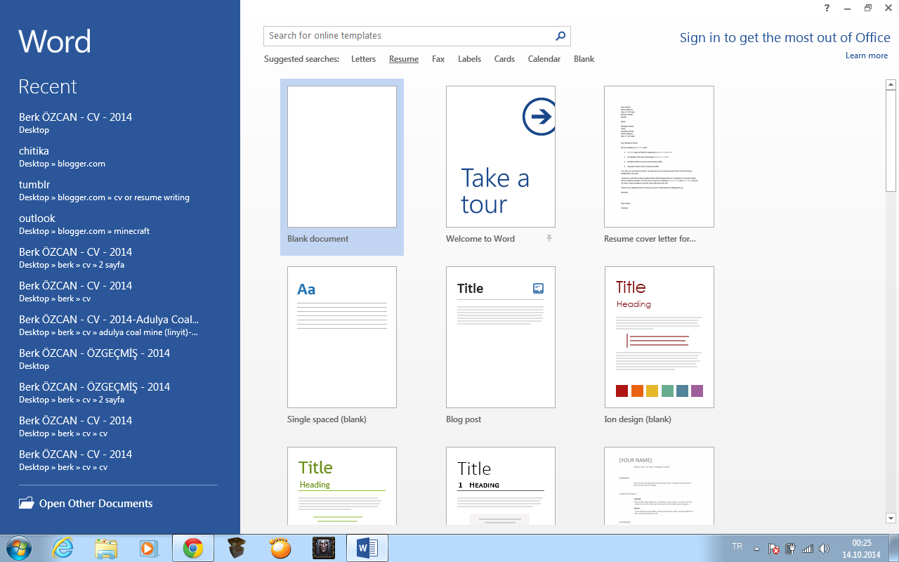 Step by step CV (Resume) writing: MS Word 2013 Support to Resume or CV ...
