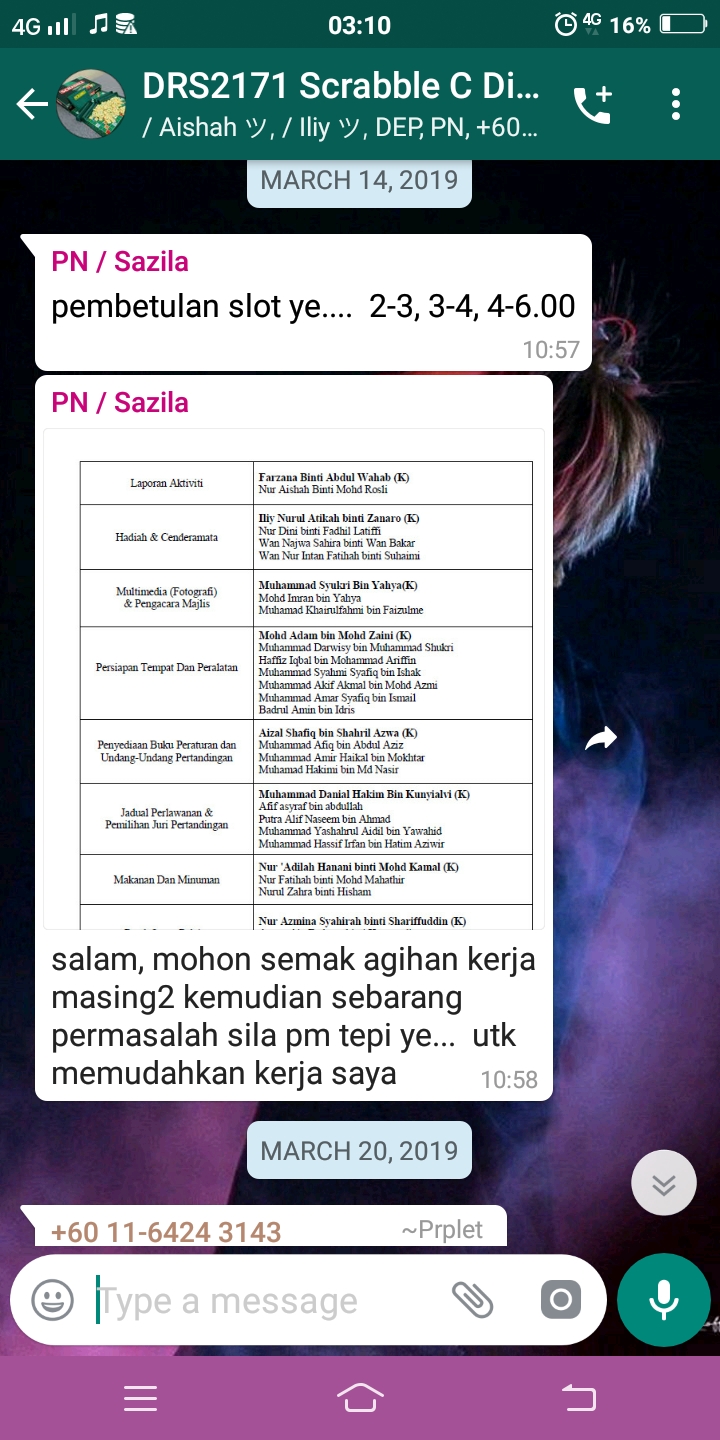 Pengurusan Aktiviti: Scrabble C