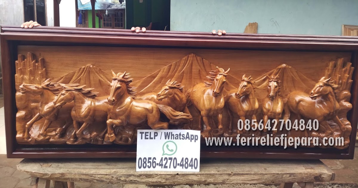 Ukiran Kuda Lari Relief 3 Dimensi - UKIR RELIEF 3 DIMENSI JEPARA